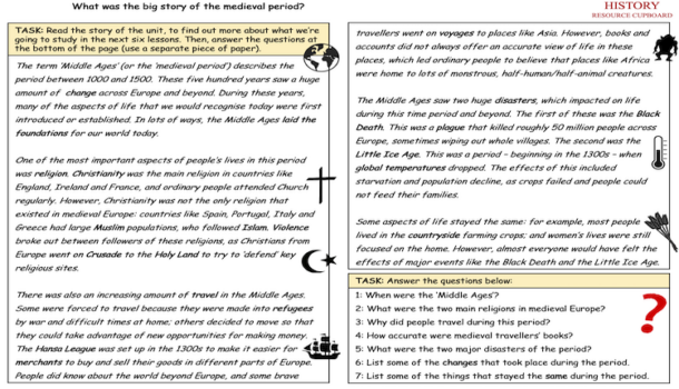 1. Introduction task: What was the big story of the Medieval Period ...
